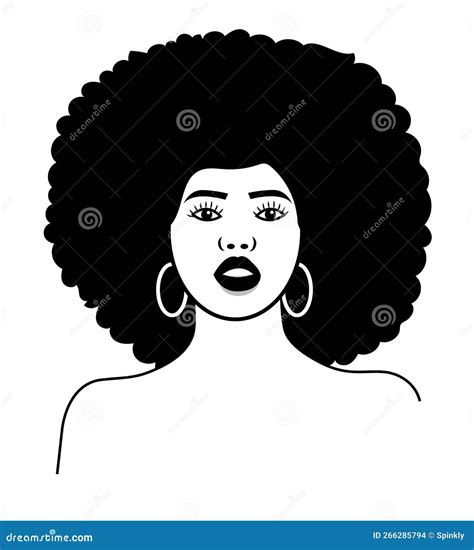 Black And White Afro Art