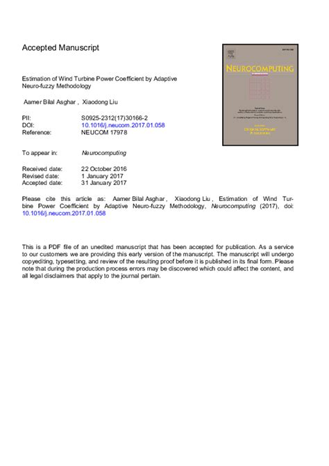 pdf estimation of wind turbine power coefficient by adaptive neuro