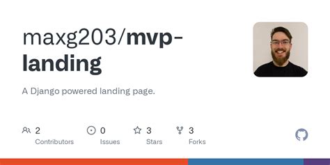 Github Maxg203mvp Landing A Django Powered Landing Page