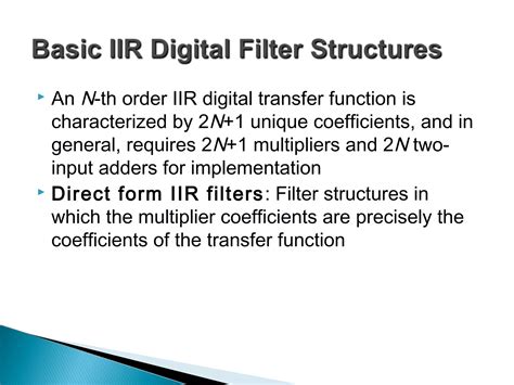 Structures For Fir Systems Ppt