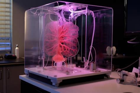 Premium AI Image Hightech Bioprinter Creating Synthetic Tissues Created With Generative Ai