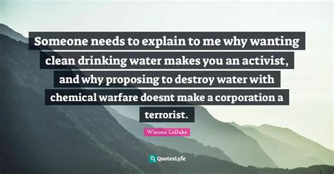 Someone Needs To Explain To Me Why Wanting Clean Drinking Water Makes