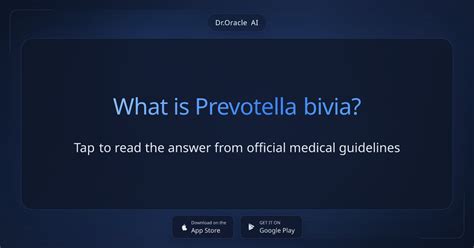 What Is Prevotella Bivia
