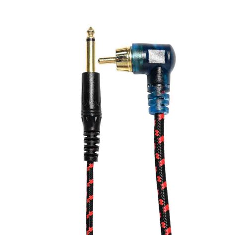 Premium Rca Angled Woven Led Snakeking Cable 6 Ft 3a Red Element