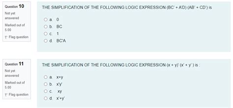 solved the simplification of the following logic expression
