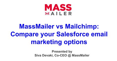 Siva Devaki On Linkedin Massmailer Vs Mailchimp Compare Your