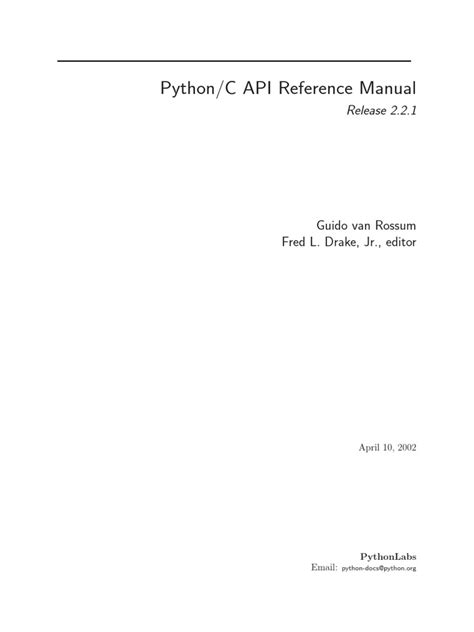 Python Api Manual Pdf Pdf Parameter Computer Programming C Programming Language