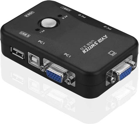 Amazon Com Sienoc USB KVM Switch BOX Video Monitor VGA SVGA Port Mouse Keyboard Color