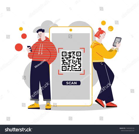 qr code scanning vector illustration concept stock vector royalty free