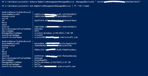 Cannot Delete Devices From Intune Using Ps Microsoft Qanda