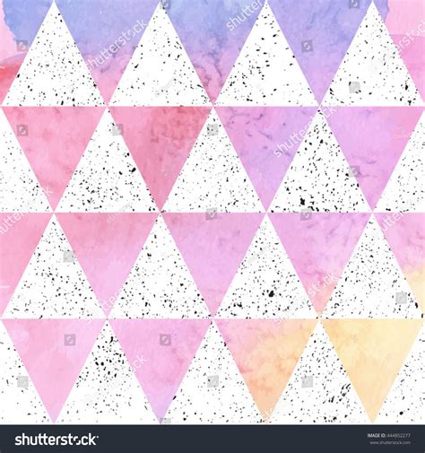 Vector Triangle Watercolor Pattern Abstract Geometric Stock Vector Royalty Free 444852277