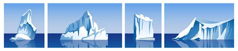 빙산 벡터 컬렉션 빙하 얼음 덩어리 얼음 꽃 산의 집합 북극 남극 북극 개체 그룹에 대한 스톡 벡터 아트 및 기타 이미지 개체 그룹 겨울 결정체 Istock