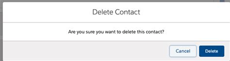 Contact Deletion Confirmation Pop Up Doesnt Appear In Lightning · Issue 5542