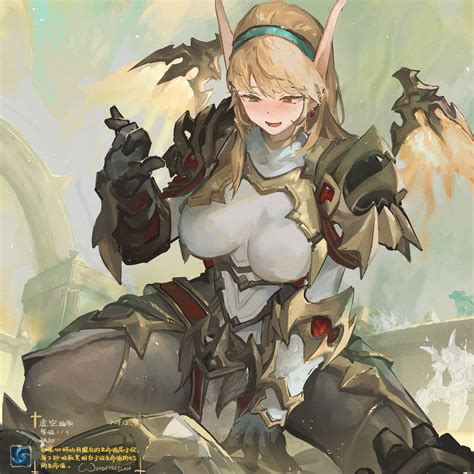 Player Character And Priest Warcraft And 1 More Drawn By Windforcelan