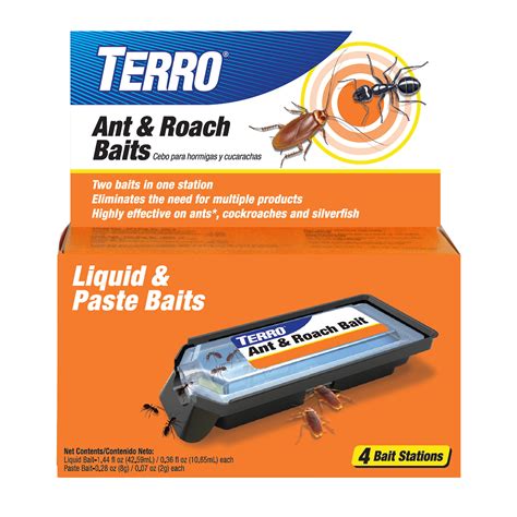 Terro Liquid Ant And Roach Bait 4 Pack Pre Filled And Ready To Use