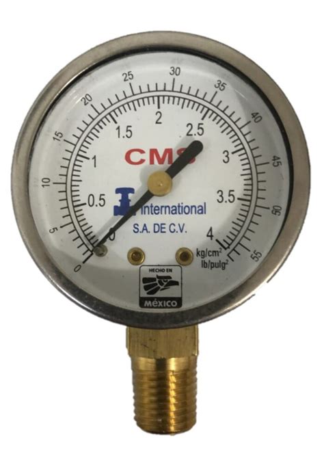Manometro Para Gas L P Y G N De 0 A 4 Kg Cm2 60 Psi Cms Infra