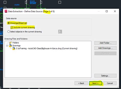 Technical Tooltip Autocads “data Extraction” Command