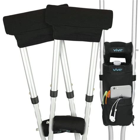 Crutch Accessory Kit With Grips And Underarm Covers Vive Health
