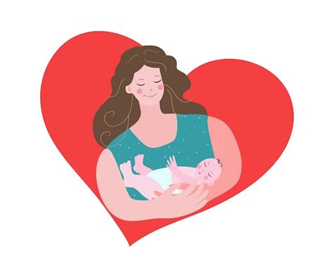 Madre Y Hijo Vector Premium