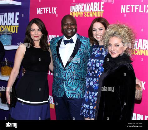 Tina Fey Tituss Burgess Ellie Kemper And Carol Kane Attends The