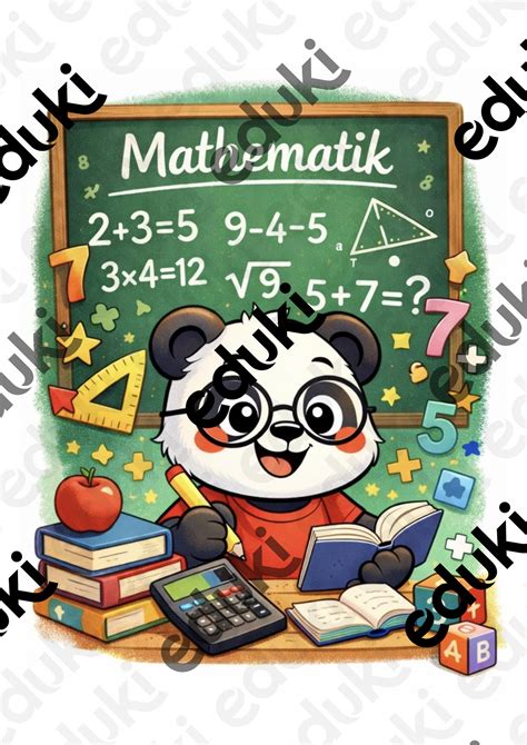 Panda Klasse Mathe Deutsch Aushang Klassenraum Unterrichtsmaterial