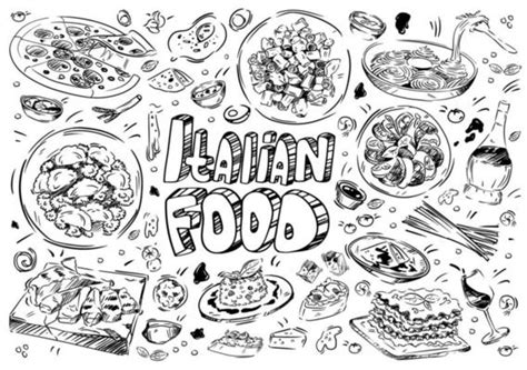 Pasta Doodle Vector Art Icons And Graphics For Free Download