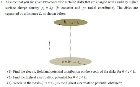 solved 1 assume that you are given two concentric metallic