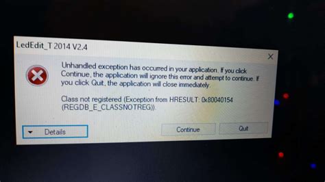 Lededit Class Not Registered Error Hardhat Electronics