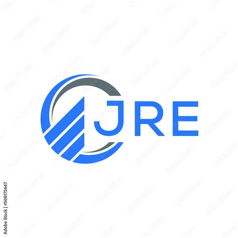 Jre Flat Accounting Logo Design On White Background Jre Creative Initials Growth Graph Letter