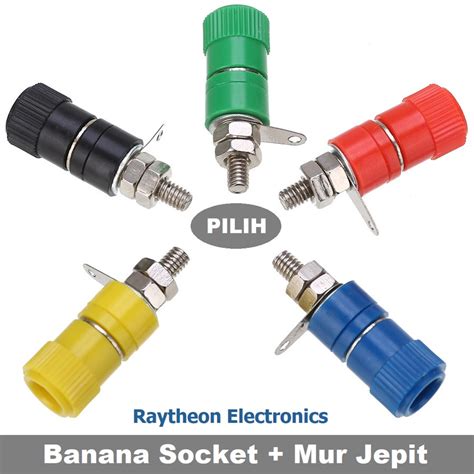 Jual Banana Plug Female Socket Konektor Soket Speaker Jack Terminal Jepit 4 Shopee Indonesia