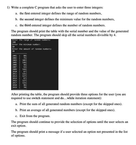 solved 1 write a complete c program that asks the user to