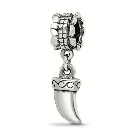 Reflection Beads Qrs492 Sterling Silver Tiger Claw Dangle Bead