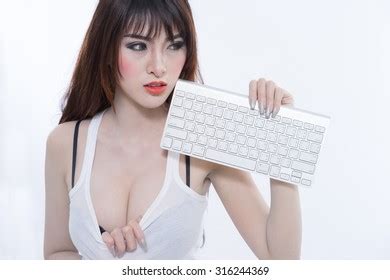 Sexy Asian Woman Keyboard Stock Photo Shutterstock