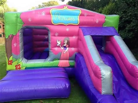 Pink Princess Slide Bouncy Castle Hire Cambridge