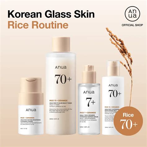 Anua Rice Glass Skin Routine 4 Step Hydrating Set Wilsonca