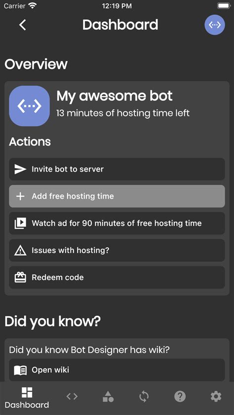 bot designer for discord for iphone download