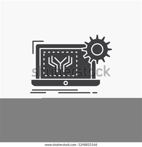 Blueprint Circuit Electronics Engineering Hardware Icon Stock Vector