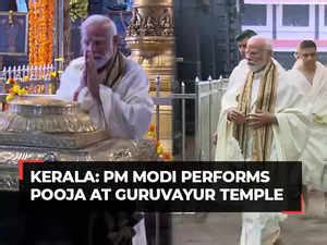 PM Modi visits Guruvayur Temple in Kerala; set to unveil maritime ...