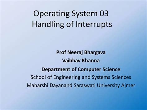 Operatingsystem Handlingofinterrupts Pptx