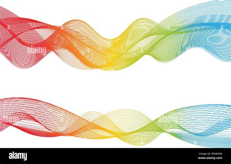Abstract Smooth Color Wave Vector Curve Flow Blue Motion Illustration