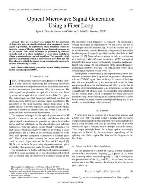 Pdf Optical Microwave Signal Generation Using A Fiber Loop Dokumen Tips