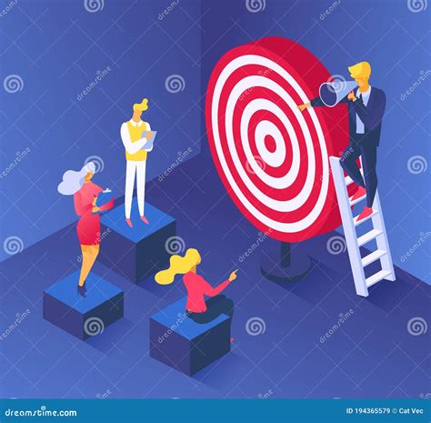 Business Target Concept Goal Achievement For People Success Vector