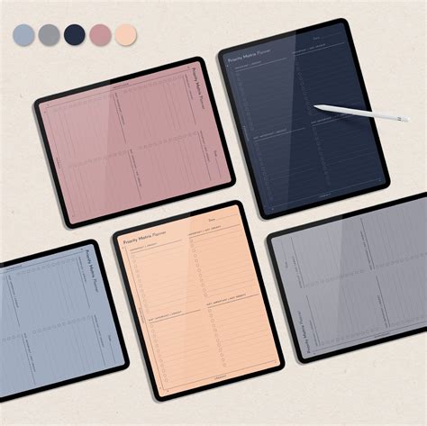 Task Priority Matrix Eisenhower Matrix Decision Matrix Productivity Planner Action Planner