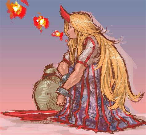 Hoshiguma Yuugi Touhou Drawn By Nameo Judgemasterkou Danbooru