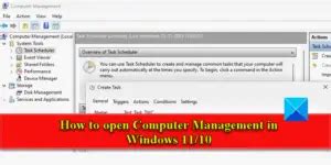 How To Open Computer Management In Windows