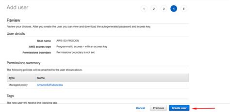 create iam user for aws s3 credentials access key id and secret