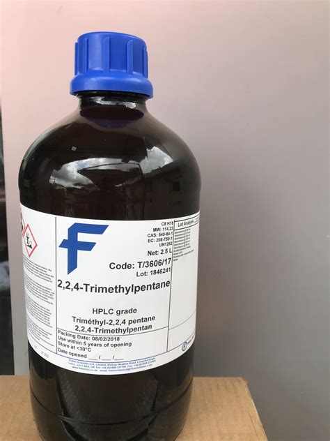 2 2 4 Trimethylpentane 2 5l Analar Labstores Ng
