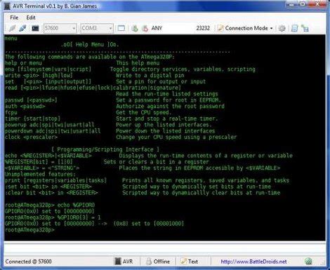 Arduino Command Interpreter Shell Hackaday