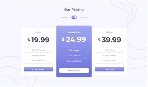 Frontend Mentor Pricing Component With Toggle Coding Challenge Solution