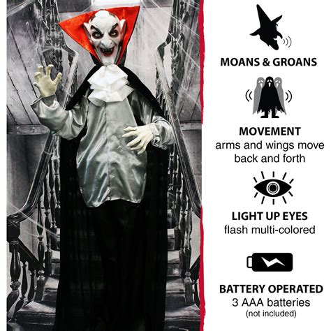 Haunted Hill Farm Life Size Animatronic Vampire Indoor Outdoor